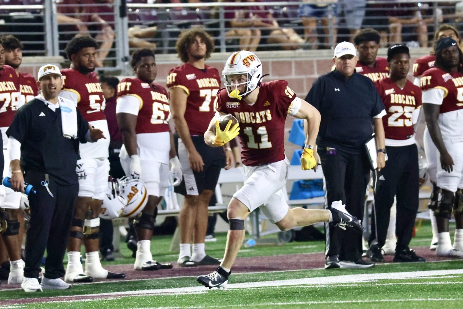 TXST Falls in Overtime at Marshall - Maroon & Golden